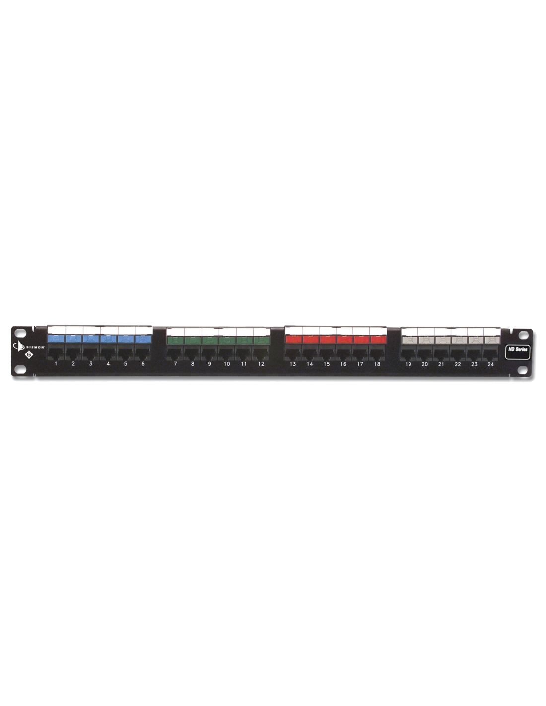 Patch Panel UTP HD6 de 24 puertos, Precargado con Jacks Categoría 6 ...