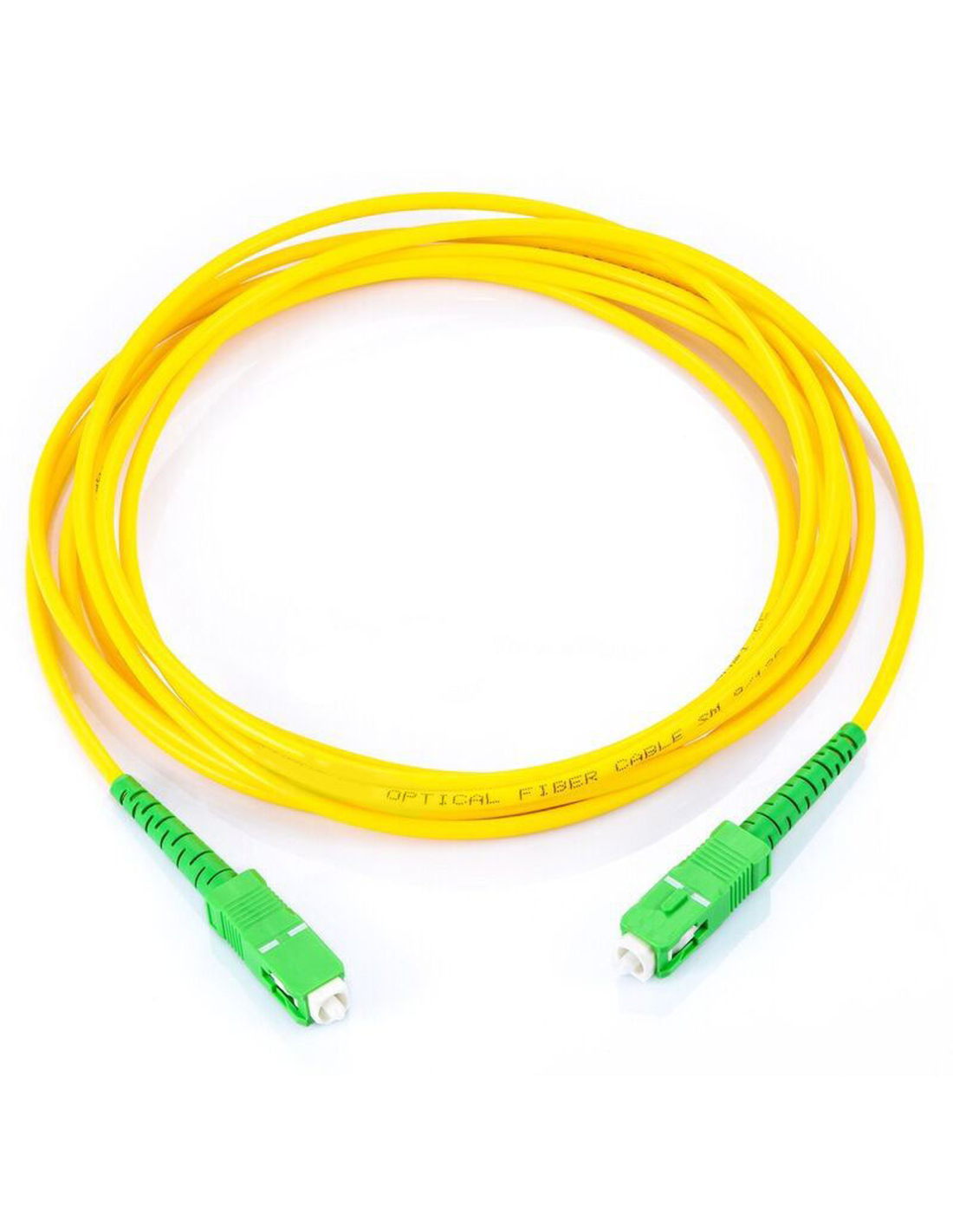 Jumper de Fibra Óptica Monomodo SC/APC-SC/APC Simplex, color amarillo, 1 metro