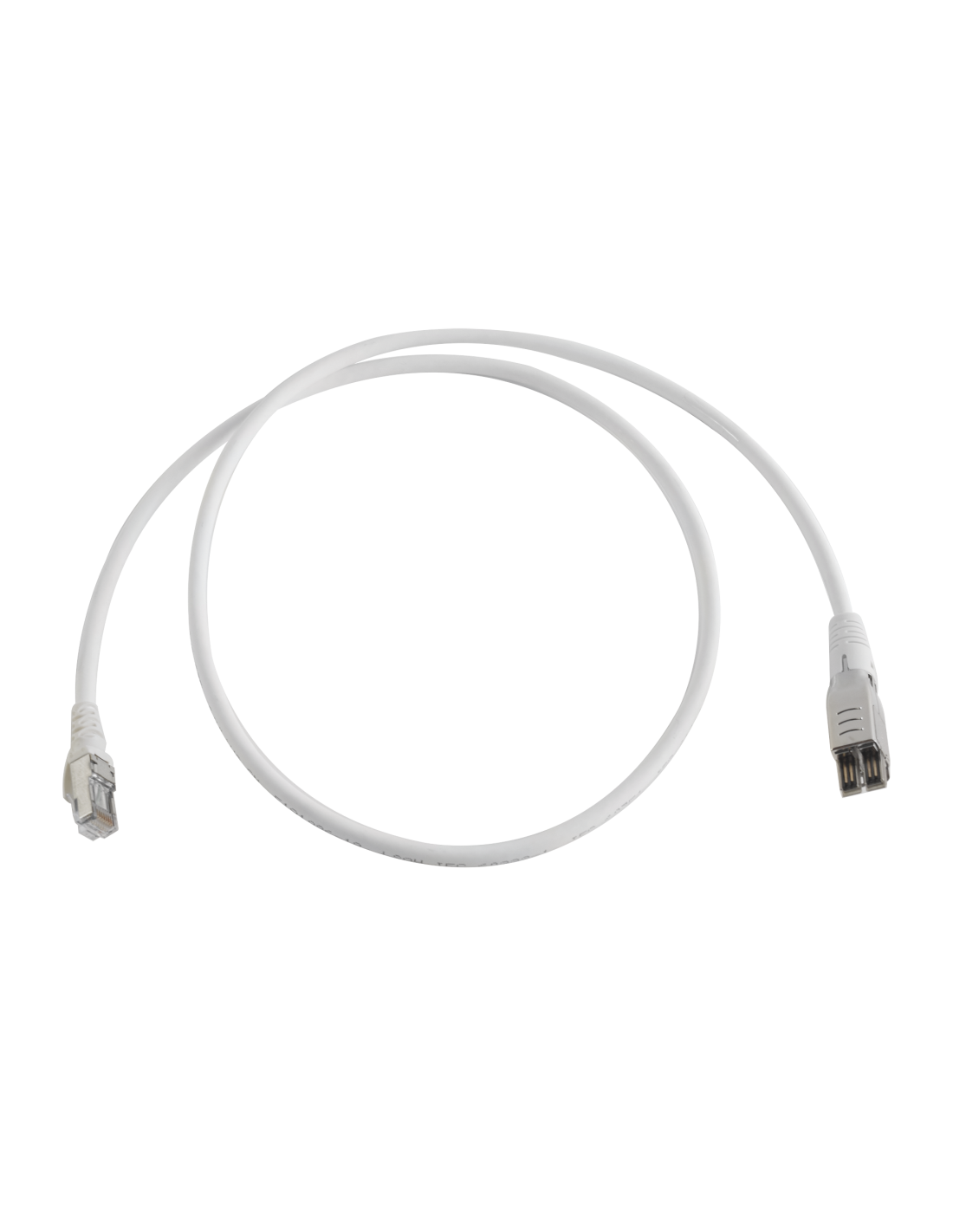 Patch Cord TERA Cat6A 1/10G Ethernet, de 4 pares y conector modular, LS0H, Color Marfil, 1m