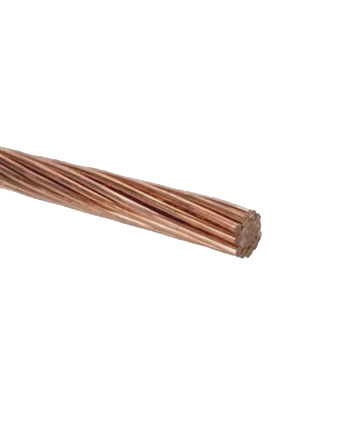 Cable de Cobre Desnudo Semiduro 7 Hilos, Cal. 2/0 AWG, Rollo de 50 m.