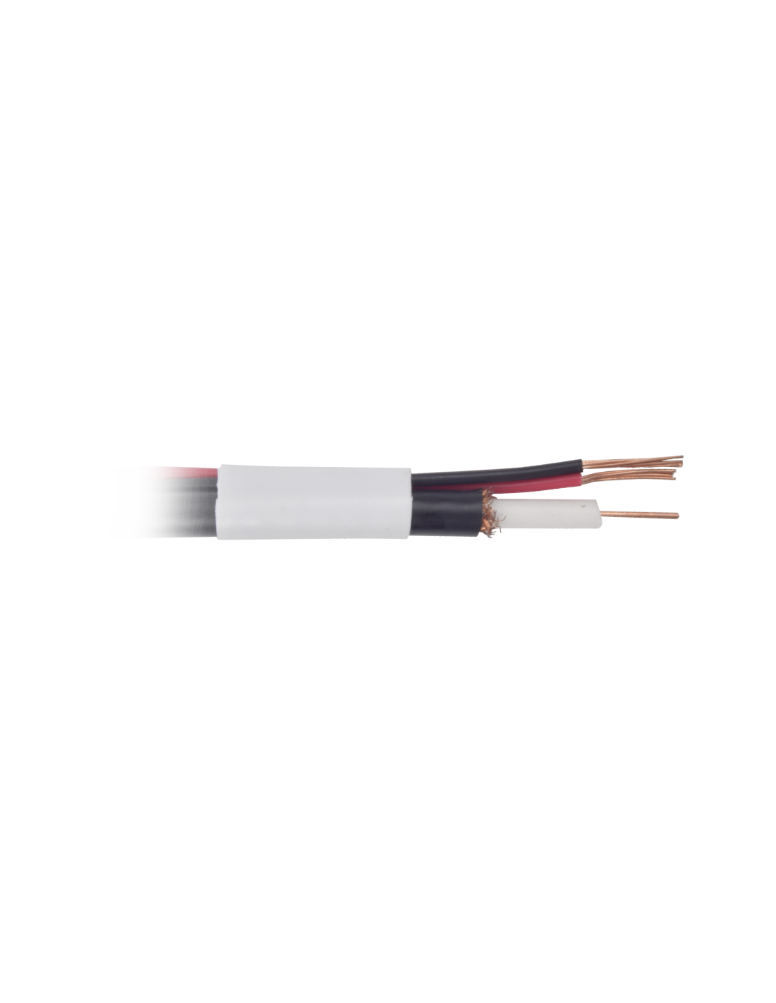 Bobina de cable coaxial RG59 de 150 m con 95% de cobre y 2 conductores ...