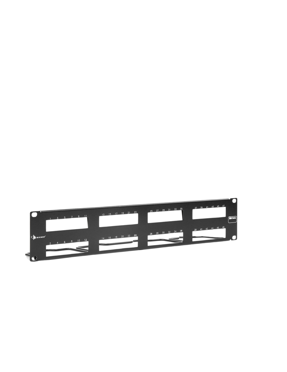 PATCH PANEL MAX VACIO ID VERTICAL UTP 48 PTOS PLANO 2U NEGRO