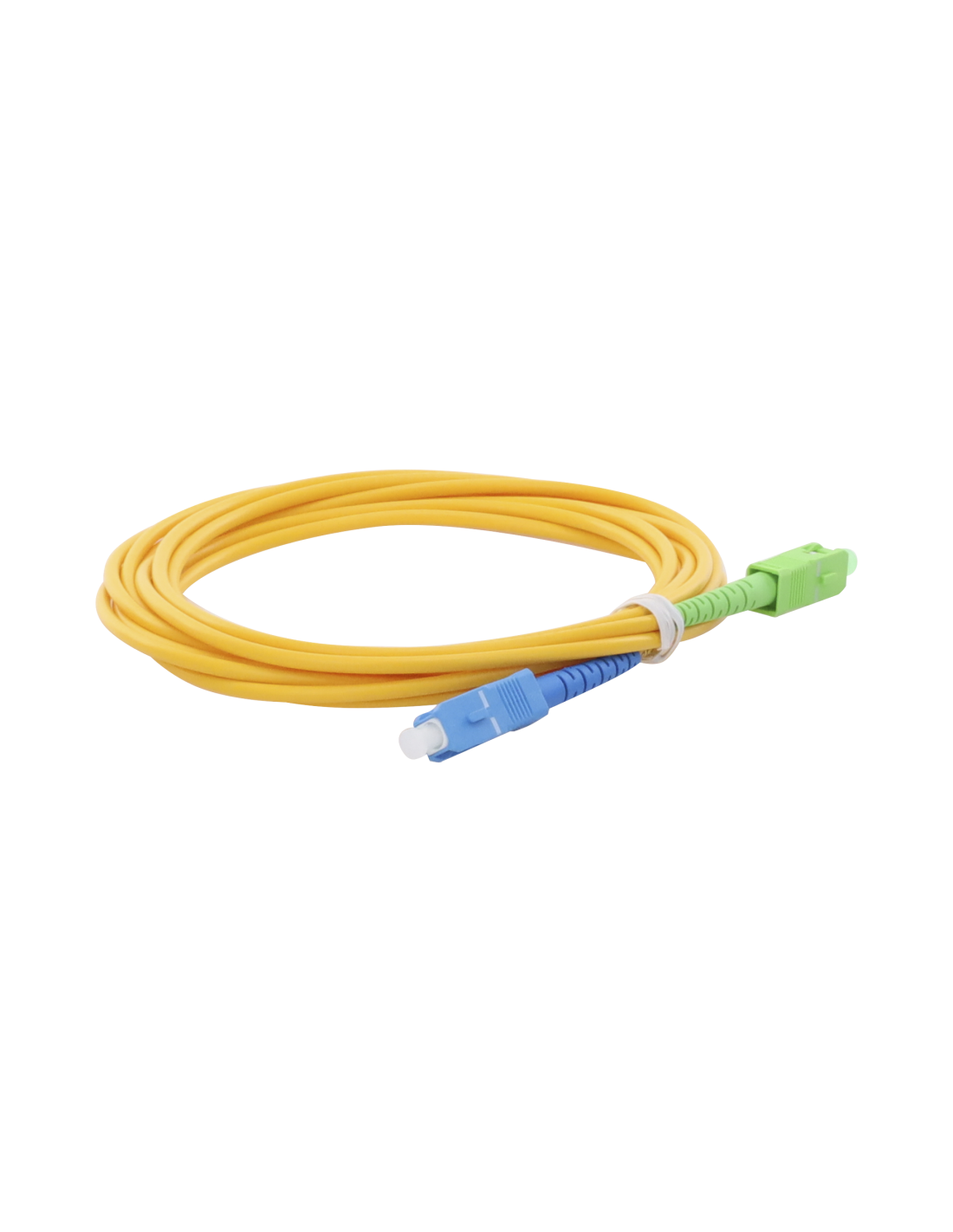 Jumper de Fibra Óptica Monomodo SC/UPC-SC/APC Simplex, color amarillo, 3 metros, 3 mm